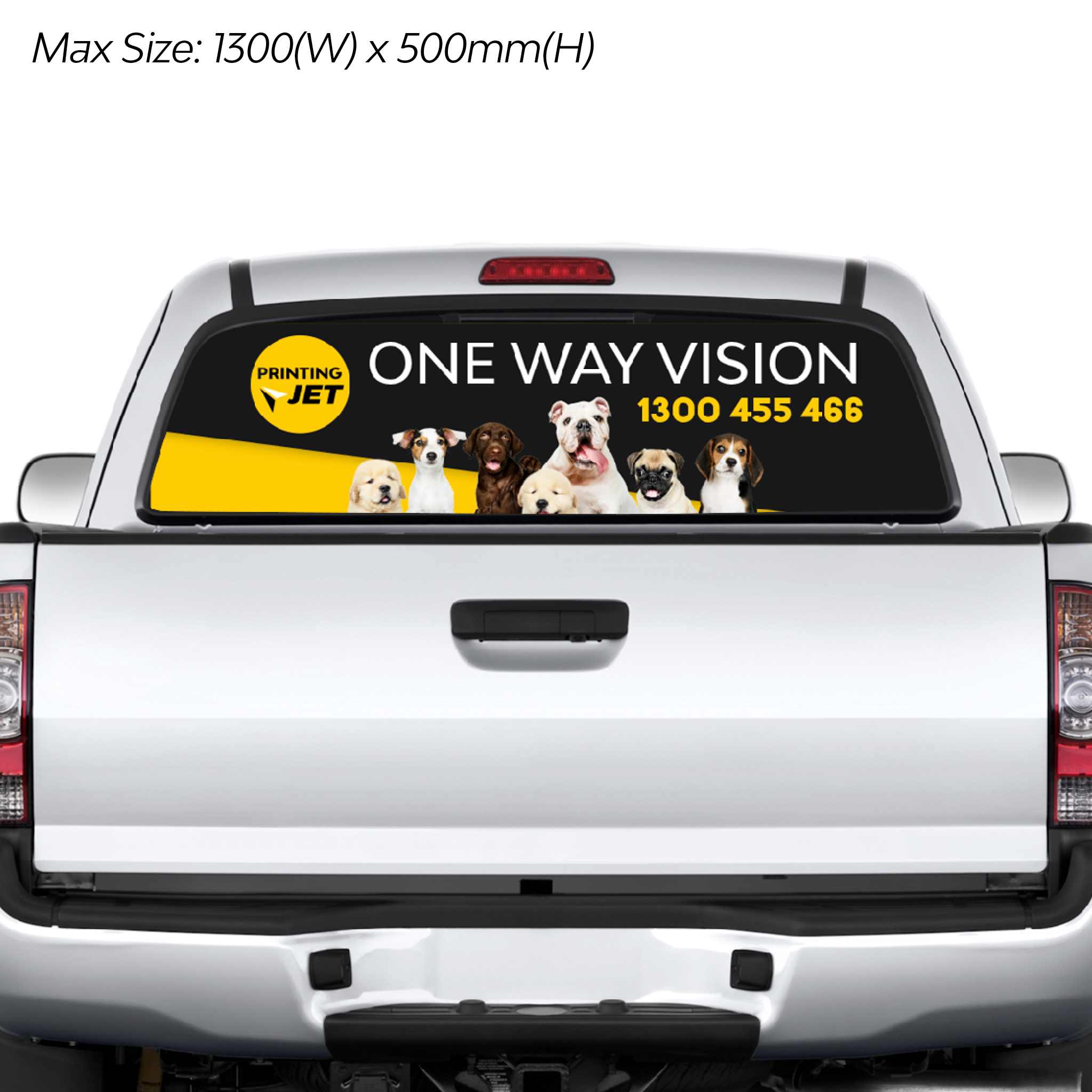 UTE Rear Window One Way Vision – Printing Jet